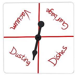 Learning Advantage Transparent Spinners - Set of 5 - Math Game Spinner - Dry Erase Surface for Multiple Uses