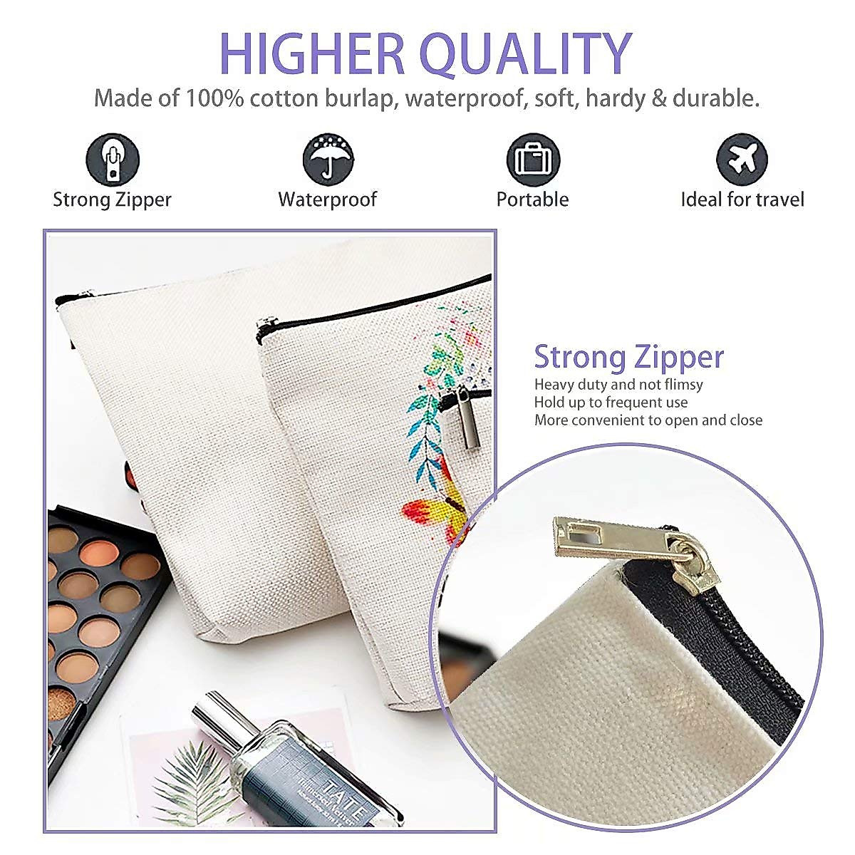 Nurse Practitioner Gifts Makeup Cosmetic Bags for Women - Bag Full of Drugs-Funny Travel Bags Cotton Zipper Pouch Toiletry Make-Up Case for Best Friends Bestie Sister Daughter Birthday Christmas Gifts