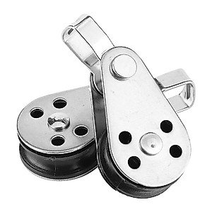 Marine Pulleys Stainless Steel Pulley Blocks Rope Runner Kayak Anchor Trolley Kit for Marine Boat Kayak Canoe Accessories for 2mm to 8mm Rope