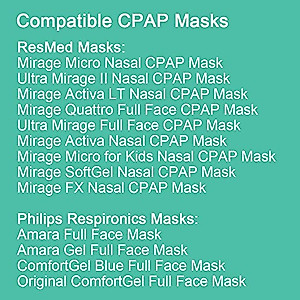Universal CPAP Mask Headgear Strap / Cpap Harness / CPAP Head Band for ResMed Mirage Series, Philips Respironics CPAP Mask, Comfortable Durable Stretchy Material, Standard – Black (Headgear Only)
