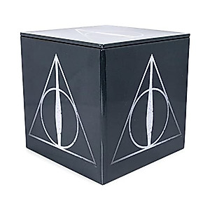 Ukonic Harry Potter Deathly Hallows Tin Storage Box Cube Organizer with Lid | 4 Inches