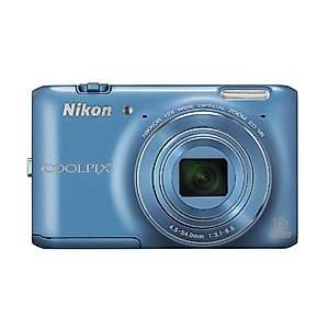 Nikon COOLPIX S6400 16 MP Digital Camera with 12x Optical Zoom and 3-inch LCD (Blue)