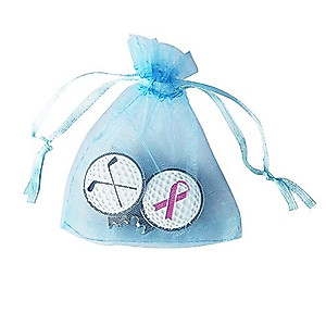 Myartte Golf Ball Marker Hat Clip Poker Chip 0.96 Inch Ball Markers Golf Gift for Men Women Golfer Assorted Pattern Stainless Iron 2 Hat Clip with 2 Golf Marker (Total 4 PCS)