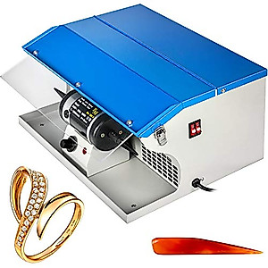 VEVOR Polishing Buffing Machine 200W Jewelry Buffing Machine 110V Jewelry Polishing Tool Dust Collector with Light Table Top Jewelry Buffer Polisher