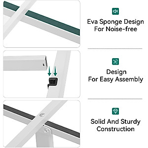 YITAHOME Queen Size Farmhouse Bed Frame with Sliding Barn Door Storage Cabinets, Platform Bed Frame with 47.2" Headboard, Solid Metal Slats Support, Noiseless, No Box Spring Needed, White