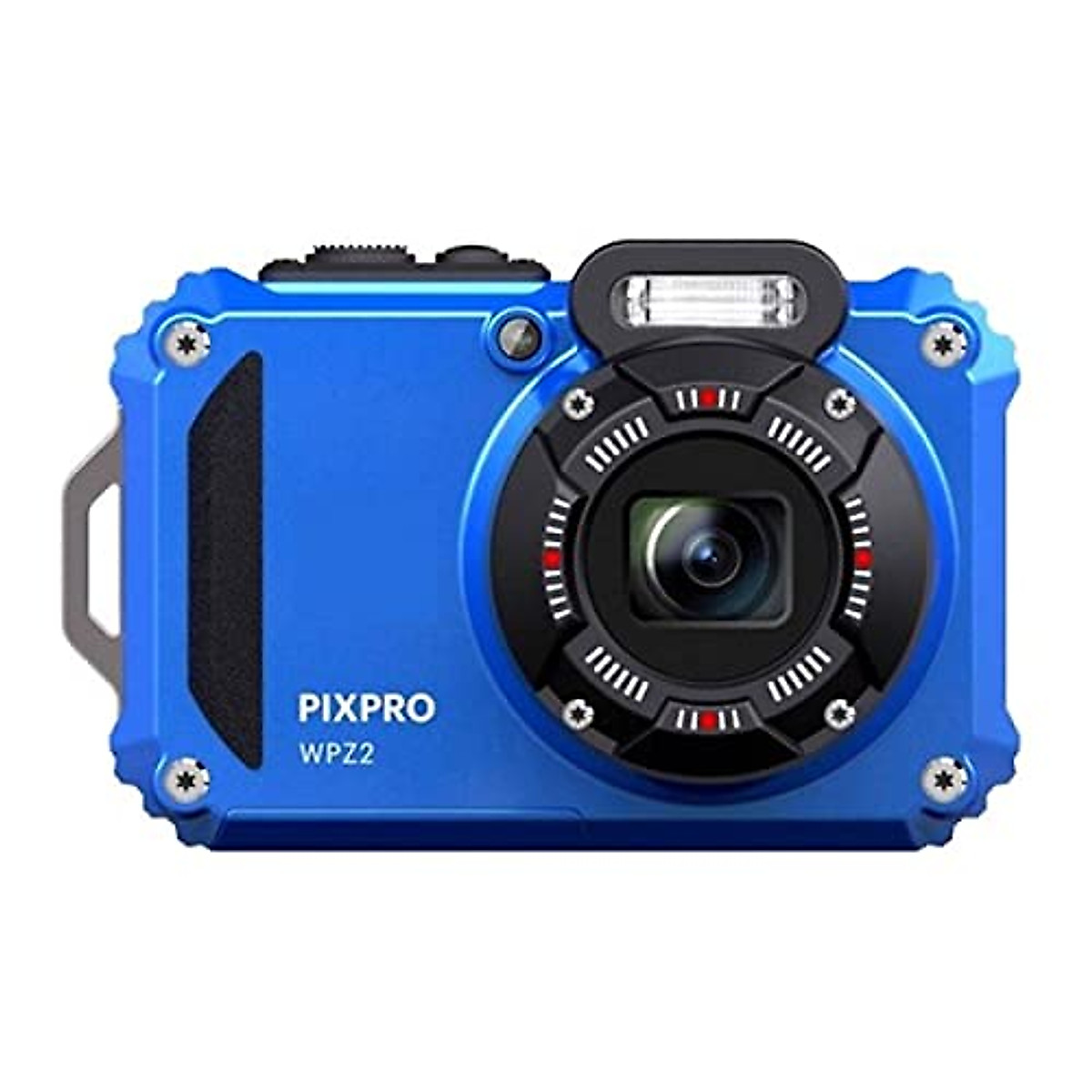 Kodak PIXPRO WPZ2 Rugged Waterproof 16MP Digital Camera with 4X Zoom (Blue) Bundle with Case and 32GB MicroSD Card Bundle (3 Items)