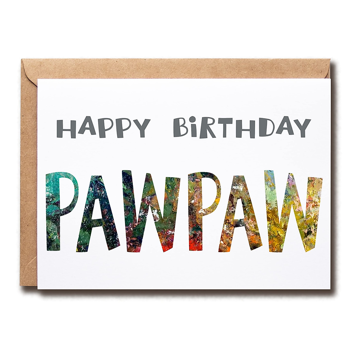 Happy Birthday Pawpaw - Pawpaw Birthday Card - Pawpaw Card - Card For Pawpaw Modern - Pawpaw Birthday Card - Card For Pawpaw