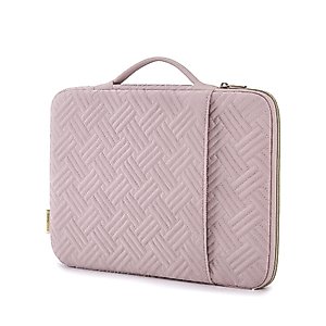 BAGSMART 13.3 inch Laptop Sleeve Case, Compatible with 13-14 inch MacBook Pro, HP, Dell, Lenovo, Asus Notebooks - Pink