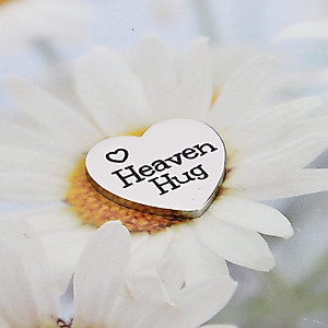 BLEOUK Pocket Hug From Heaven Pocket Token Condolences Bereavement Gift Keepsake Jewelry (hard to be apart)