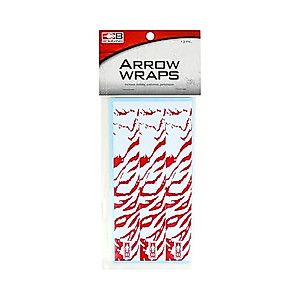 Bohning 7" Tiger Print Arrow Wraps, Standard, White & Red Tiger