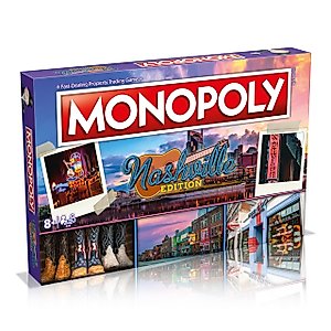 MONOPOLY Board game - Nashville Edition: 2-6 Players Family Board Games for Kids and Adults, Board Games for kids 8 and up, for Kids and Adults, Ideal for Game Night