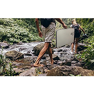 Nice C Card Table, Folding Picnic Table, Small Table, Adjustable Height Folding Table, Camping, Outdoor, Portable Lightweight Aluminum, with Carry Handle for Beach, Indoor, Office (Small)