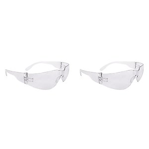 Radians Clear Safety Glasses, Scratch-Resistant, Wraparound, One Size