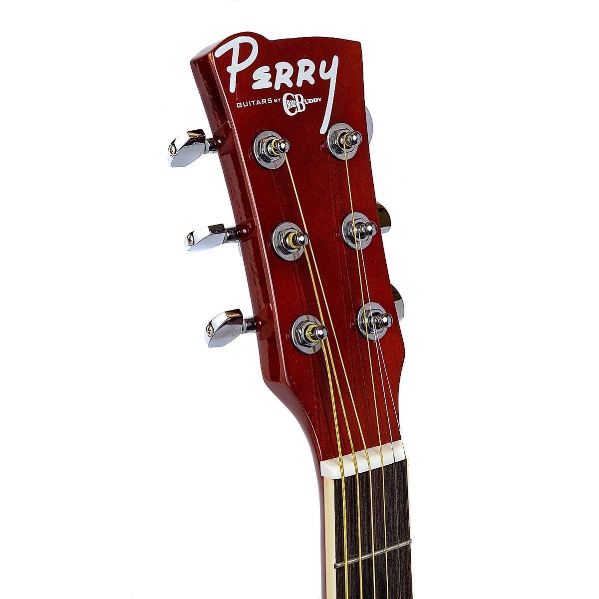 ChordBuddy 42" Full Size Acoustic Guitar Combo Beginner Set with Natural Finish Guitar, Tuner, and Learning System