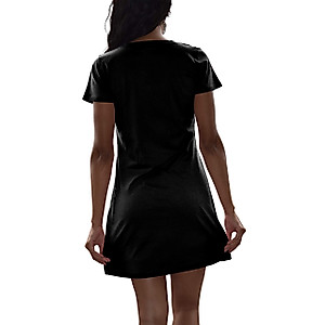 Sexy Basics Women's Cotton Soft V-Neck Sleepwear Shirt/Nightwear Shirt -Pack of 3 (3 Pack -Black/Nude-Khaki/White, Large)