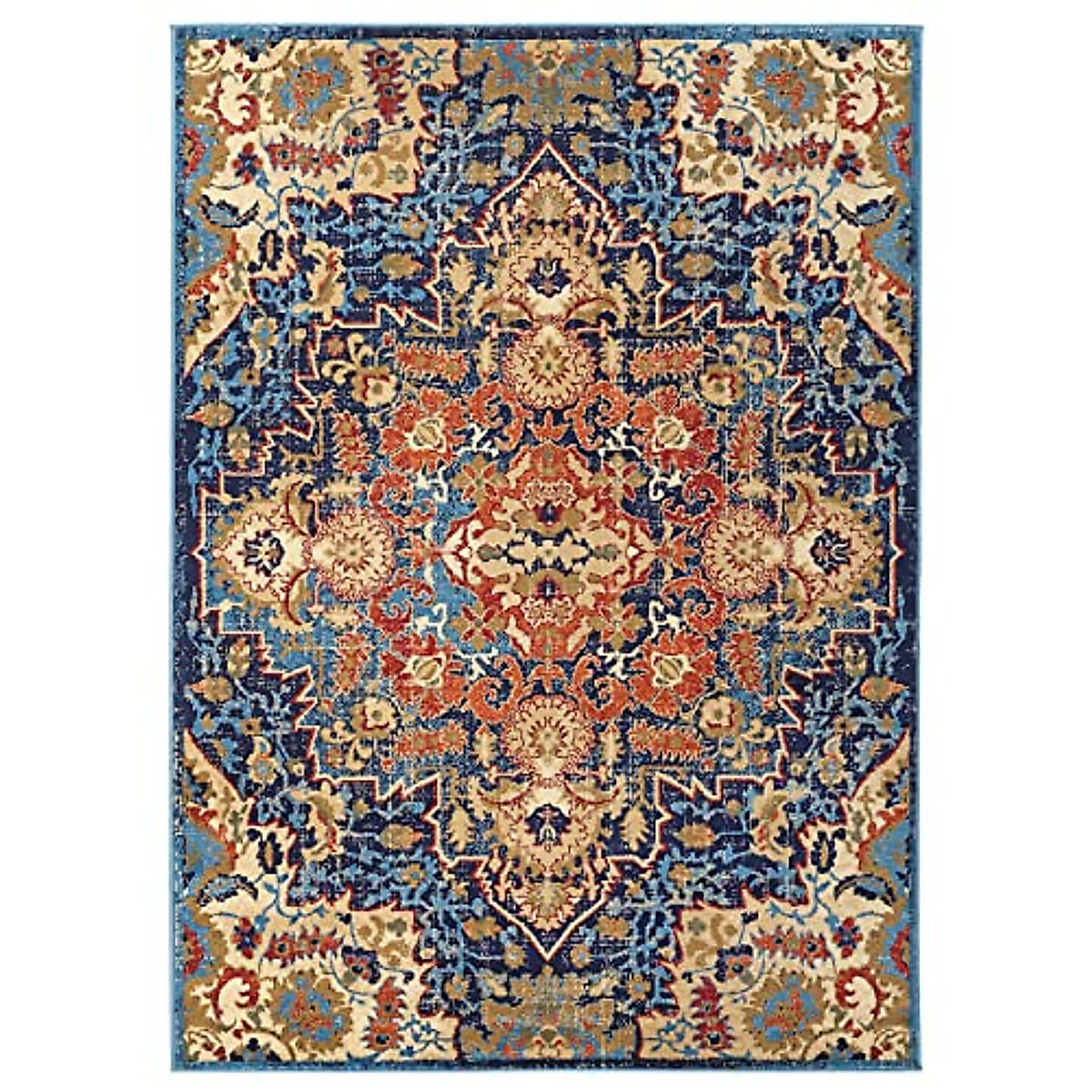 LUXE WEAVERS Howell Collection Oriental 8x10 Blue Area Rug