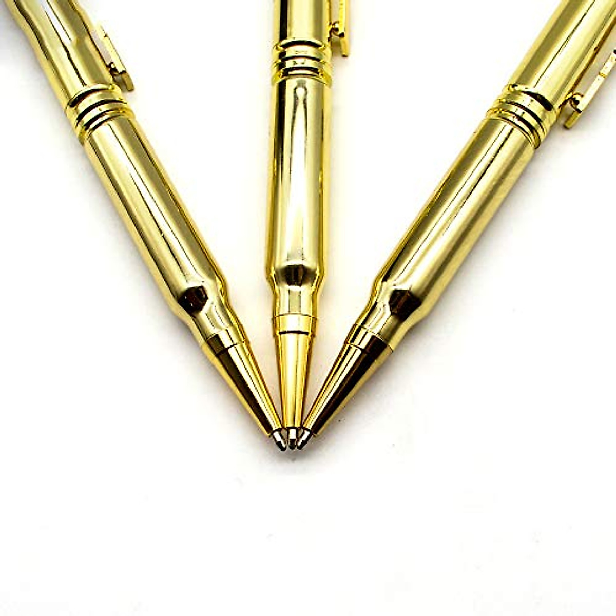 Pen Kit Mall Rifle Bullet Pen Refillable Gold Ballpoint Bullet Shaped Twist Pen (One Pen)