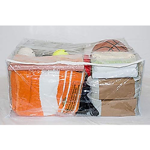 Clear Vinyl Zippered Storage Bags 24 x 20 x 11 Inch Set of 5