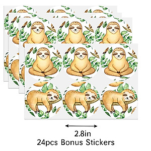 XGELUL Sloth Party Favors Candy Bags with Stickers - Sloth Goodie Gift Treat Bags - Sloth Themed Birthday Party Supplies