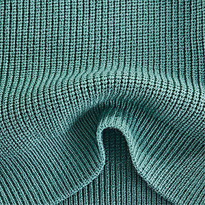 Toddler Baby Knit Sweater Kids Boy Girl Solid Color Long Sleeve Basic Pollover Top Fall Winter Warm Clothes（D-Green,12-24 Months