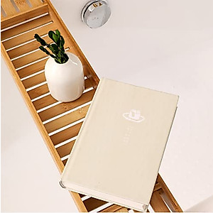 Huskydg Long Slatted Bathtub Tray Bathtub Trays Bamboo Bathtub Caddy Tray for Bath Tub Wooden for Luxury and Relaxing Fits Most Tubs Gift for Loved Ones,Wood Color