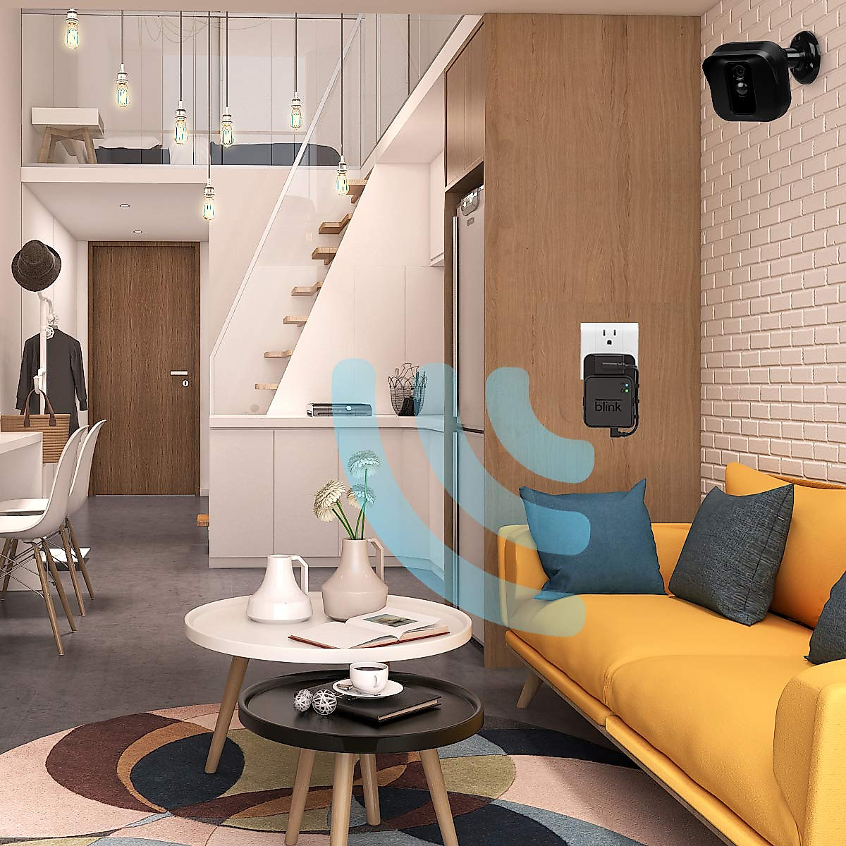 Outlet Wall Mount for Blink Sync Module 2, Mount Bracket Holder for Bink Ourdoor Indoor Camera Security with No Messy Easy to Move (Black)