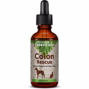 Animal Essentials Colon Rescue for Dogs & Cats - Constipation Relief, Stool Softener with Slippery Elm, Marshmallow Root, Licorice Root - 1 Fl Oz