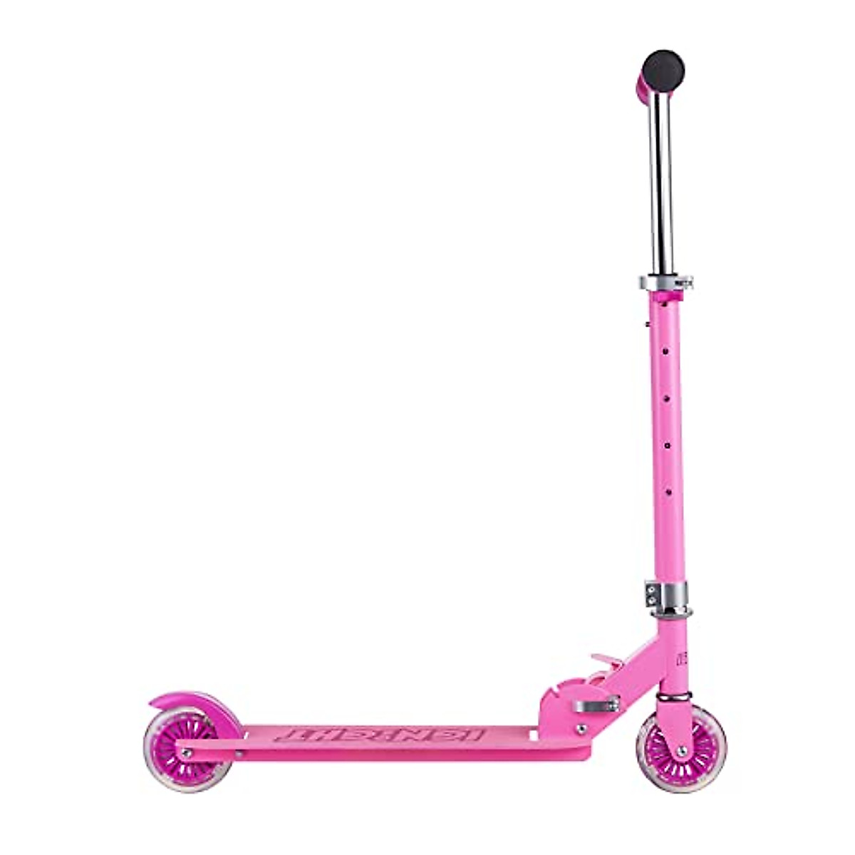 Voyager 2 Wheel Kick Scooter with Light Up Wheels and T-bar – Foldable, Non-Slip Deck, Comfortable & Smooth Ride