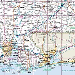 Rand McNally Easy To Read Folded Map: Alabama State Map