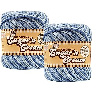 Sugar'N Cream Yarn - Ombres Super Size-Faded Denim