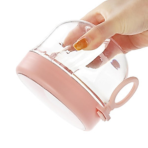 Coloch 6 Pack Plastic Overnight Oats Container with Spoon and Lid, 20oz Portable Prep Oatmeal Jar Leakage Proof On The Go Cup Dessert Cup for Yogurt, Snack, Oatmeal, Fruit, White, Pink, Green