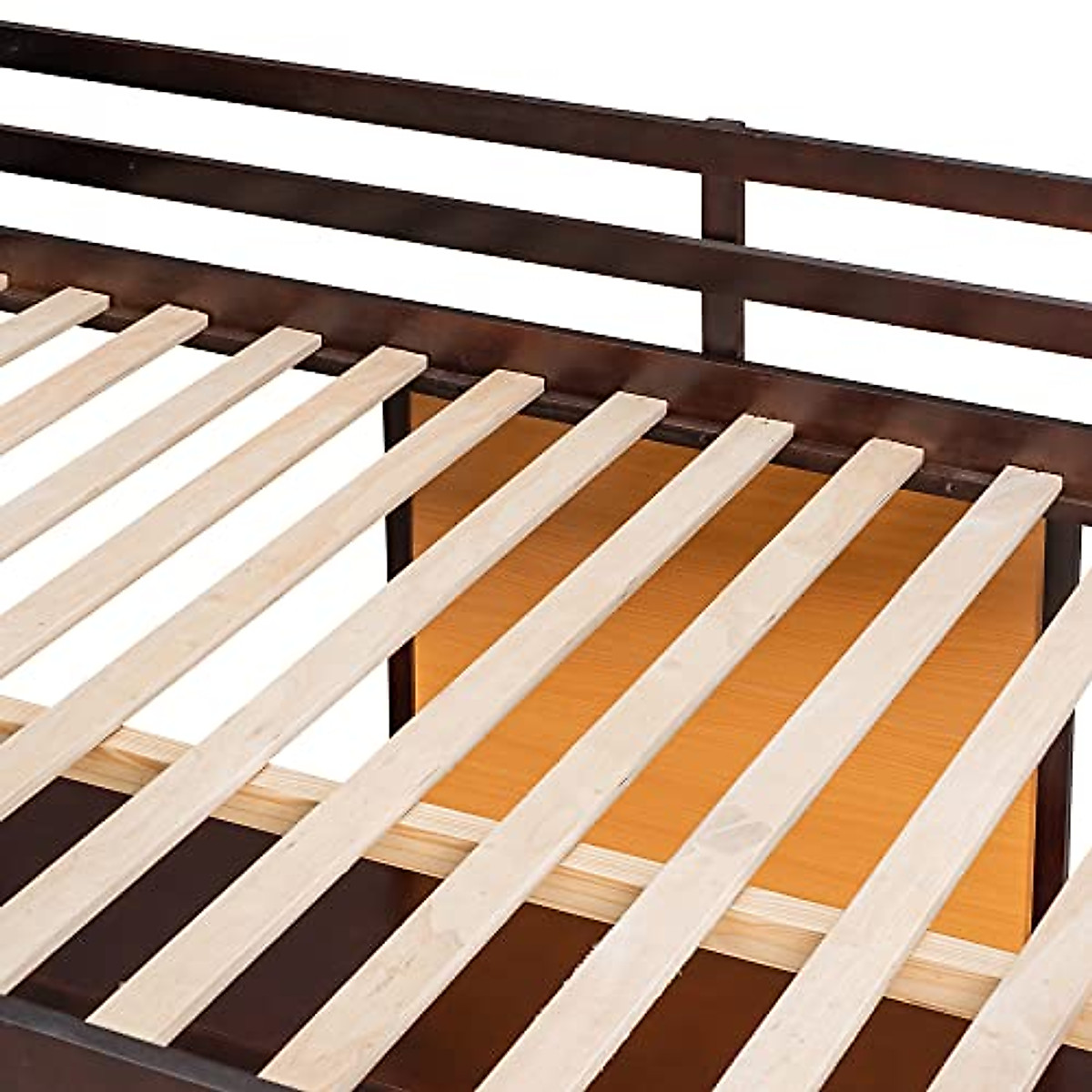 RORIGAT Full Size Loft Bed with Desk and Writing Board, Wooden Loft Bed Frame with Desk & 2 Drawers Cabinet for Kids Teens Adult, Espresso