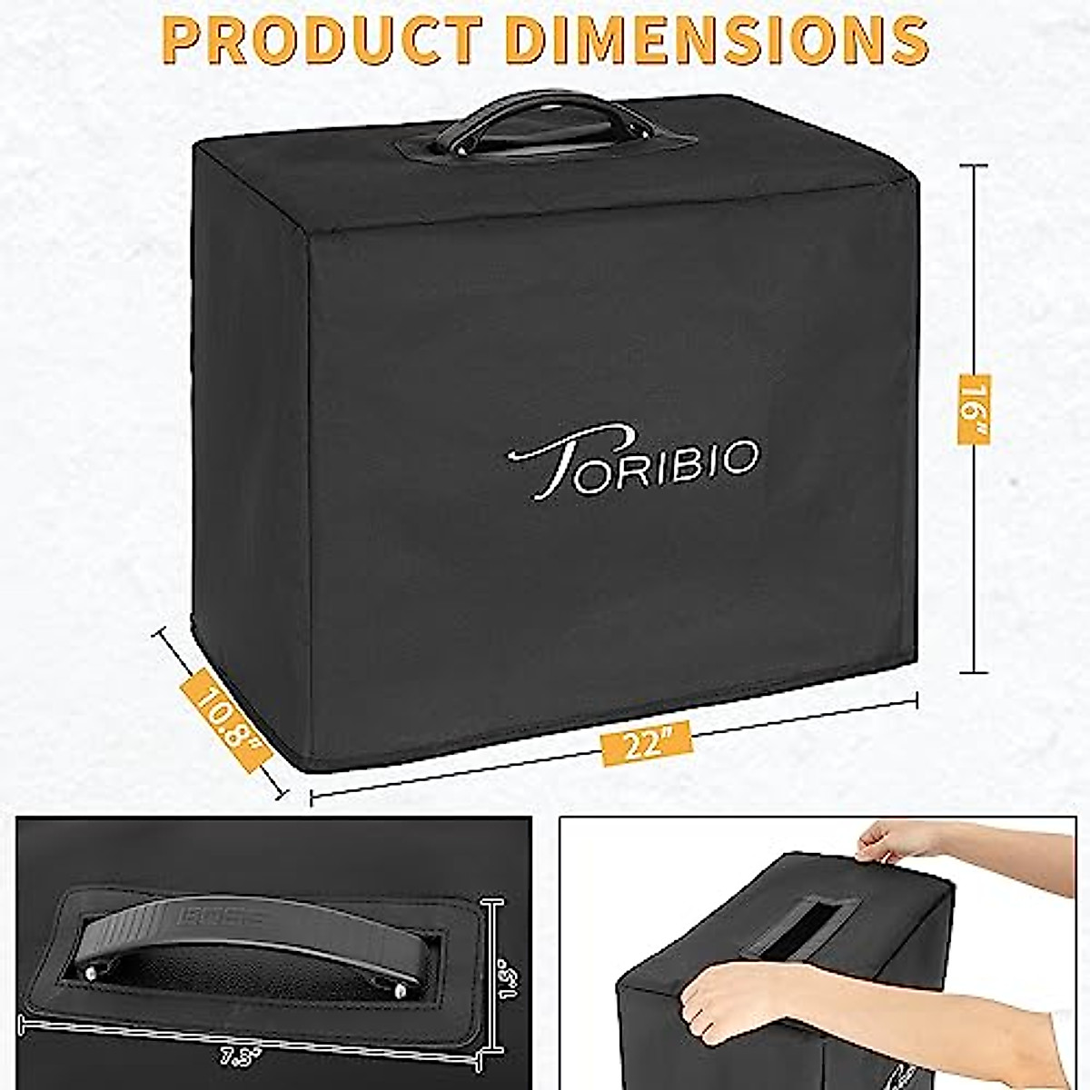 Amp Cover, TORIBIO Dust Cover Protector Case, Guitar Amplifier Dust Cover - Protection from Dust and Spills - Great Fit for Amplifier BOSS KATANA 100MKII