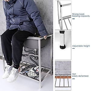 Outdoor Utility Sink Stainless Steel Double Bowl Sink Free Standing Commercial Restaurant Kitchen Sink with Hot and Cold Faucet for Laundry,Garage,Cafe Bar 32.7" x 17.3" x30.3"