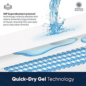 American Kennel Club Scented Puppy Training Pads with Ultra Absorbent Quick Dry Gel – 22 x 22 Pee Pads for Dogs - Fresh Scented - Pack of 100