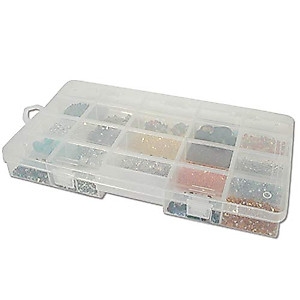 Keeper Box Bead, Craft Supplies, Findings, or Tool Organizer Large 13 X 7.5-20 Compartments - KPR3