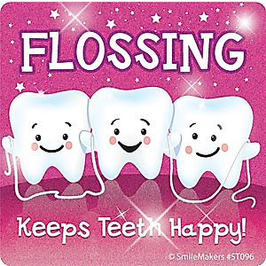 SmileMakers Glitter Teeth Stickers - Prizes and Giveaways - 75 per Pack