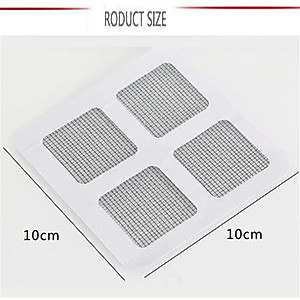 Disposable Filter Patches, 4" X 4" Disposable Floor Drain Sticker, Disposable Hair Drain Stickers, Shower Drain Cover Hair Catcher Mesh Stickers, for Bathroom Bathtub Kitchen (50)