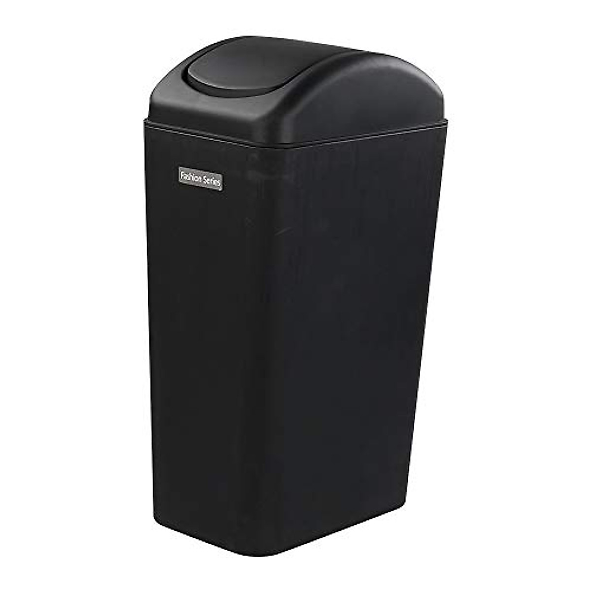 Cand 14 L Small Plastic Trash Can, Slim Swing Lid Trash Bins(Black)