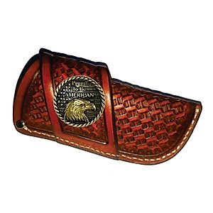 Custom Nocona Weave Proud American Side Draw Knife Sheath left side