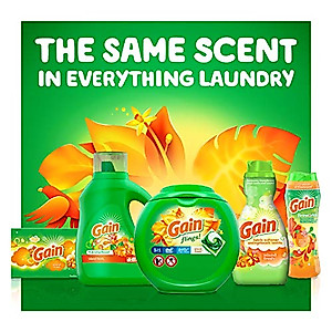 Gain Flings Liquid Laundry Detergent, Island Fresh Scent, 35 Count, HE Compatible
