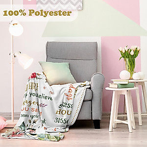 Pubrave 60th Birthday Gifts for Women/Men Blanket 60x50in, 60th Birthday Gift Ideas, Gifts for 60 Year Old Woman, 60th Birthday Decorations Women, Happy 60 Birthday Gifts for Women, 1965 Birthday Gift