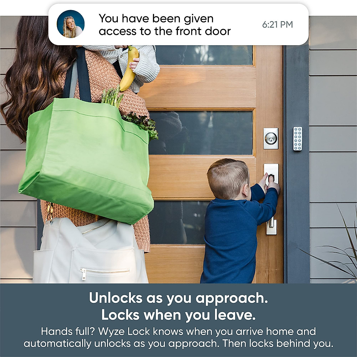 Wyze Lock WiFi & Bluetooth Enabled Smart Door Lock, Wireless & Keyless Door Entry, Compatible with Amazon Alexa, Fits on Most Deadbolts, Includes Wyze Gateway and Wyze Keypad