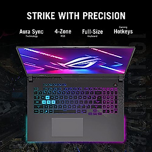 ASUS ROG Strix G17 (2023) Gaming Laptop, 17.3” QHD 240Hz, GeForce RTX 4070, AMD Ryzen 9 7945HX, 16GB DDR5, 1TB PCIe SSD, Wi-Fi 6E, Windows 11, G713PI-DS94 Eclipse Gray