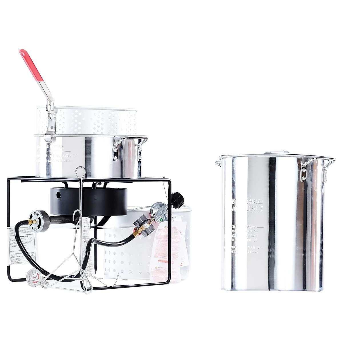 King Kooker Turkey Fryer Outdoor Deep Frying & Boiling Package Silver Extra Large