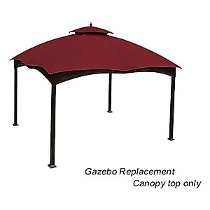 Eurmax USA High Performance Replacement Canopy Top for Lowe's Allen Roth Heavy Duty Gazebo Roof with Air Vent - 10x12 Gazebo Cover #GF-12S004B-1, Replacement Top Only (Burgundy)