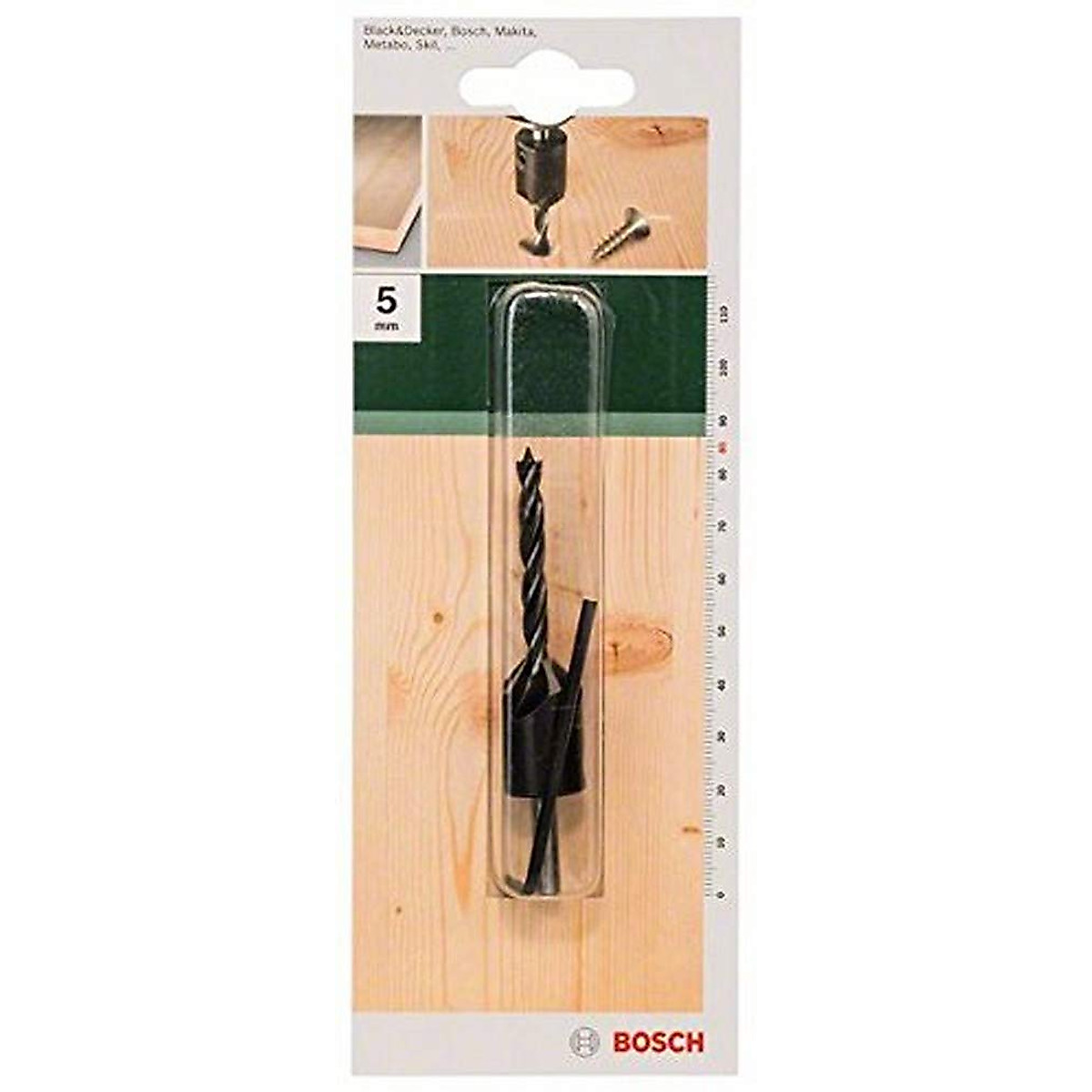 Bosch 2609255218 Wood Drill Bit with 90 Degree Countersink/Diameter 5mm