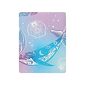 Whales Dolphins Waves Baby Crib Sheets Soft Toddler Bed Sheets Breathable Mattress Cover Playard Sheet for Boys Nursery Crib Mattress Unisex, 39 * 27 * 5in