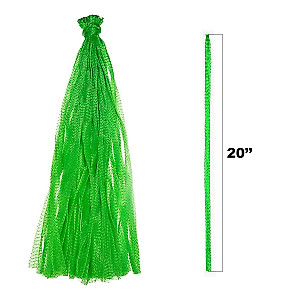SRXES 100Pcs Reusable Mesh Nylon Netting with Loop-Style Closures, 20 Inch Red Reusable Nylon Mesh net Produce Grocery Toys Fruits Vegetables Storage Poly Bags, Seafood Bag (Green, 20 Inches)