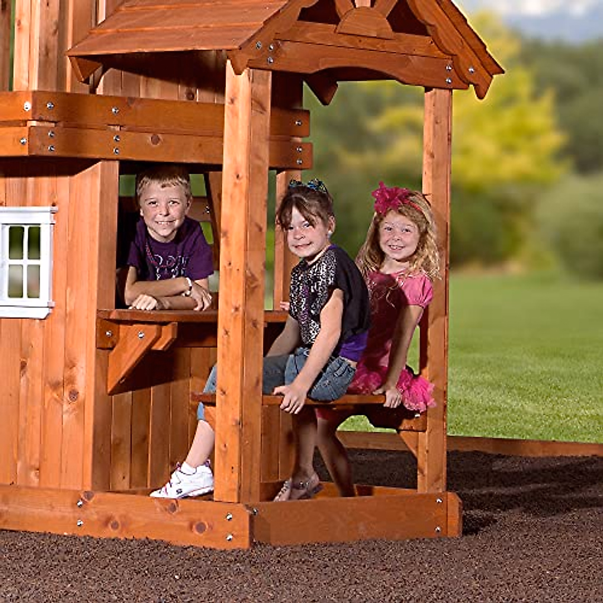 Backyard Discovery Tanglewood All Cedar Wood Playset Swing Set